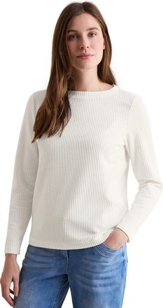 Cecil Damen B322767 Strukturshirt, Vanilla White, XXL EU