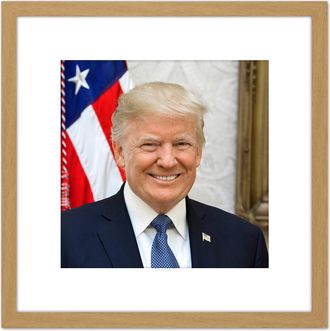 Artery8 Craighead Portrait US-Präsident Donald Trump Gerahmter Kunstdruck 20x20 cm
