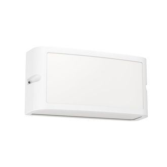 Eglo LED Wandlampe au&szlig;en Camarada, Au&szlig;enbeleuchtung Hauswand, rechteckige Au&szlig;enleuchte Wand, Au&szlig;enwandleuchte aus Metall in Wei&szlig;, Au&szlig;enlampe kaltwei&szlig;, IP54