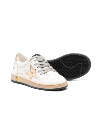 Golden Goose Boys Sneaker Ballstar White Leather Ovine Trainers