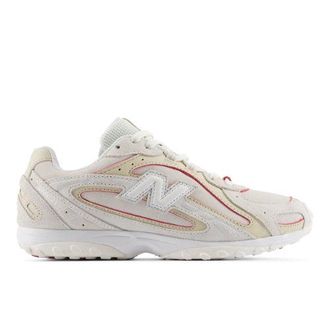 New Balance Unisexe 204L en Blanc/Beige/Rose, Cuir, Taille 37.5