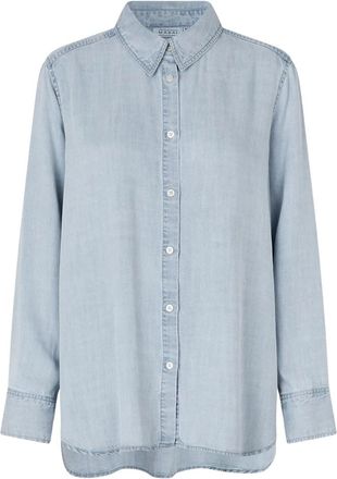 Masai Femme, Blouses et Chemises, Bleu, Taille: 36 FR Chemise en Denim L&eacute;ger au Style Intemporel