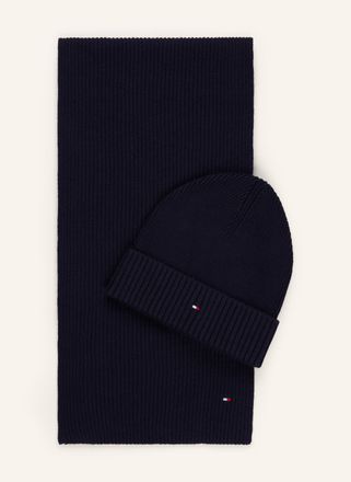 Tommy Hilfiger Set: Schal Und M&uuml;tze blau