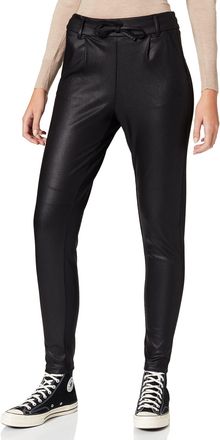 Only Tall ONLY Damen Onlpoptrash Easy Coated Pant Pnt Fn Tall, Schwarz, S Tall