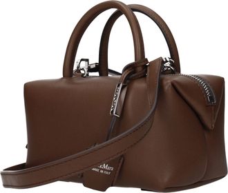 Max Mara Leather Top Handle Bag - Brown