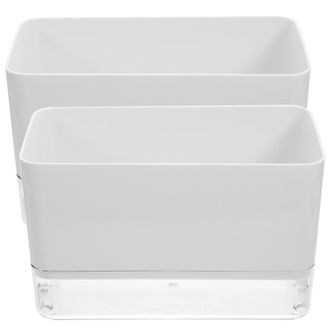 Hemobllo 2 St&uuml;ck Selbstbew&auml;ssernder Blument&ouml;pfe mit Transparentem Boden Gro&szlig;er Kunststoff pflanztopf f&uuml;r Scindapsus Aureus Automatisches Bew&auml;sserungssystem f&uuml;r