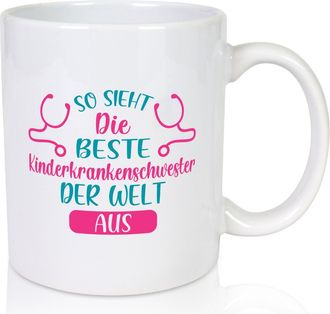 Generic Die beste Kinderkrankenschwester | Stethoskop - Tasse Weiss - Kaffeetasse/Geschenk/Familie