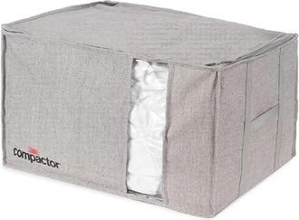 Compactor Space Saving Semi Rigid Vacuum Storage Box, Size XL, 210 Litre, 55 x 40 x 30cm, Oxford Range, Grey, RAN10117