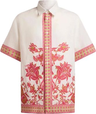 Etro Homme, Chemises, Multicolore, Taille: XL Oversized Floral Short Sleeve Shirt