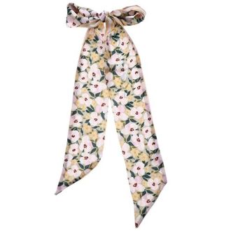 Garneck Bandeau pour Cheveux en Soie &agrave; Motif Floral, Foulard Long et Doux, &Eacute;lastique Multifonction pour Queue de Cheval, Accessoire Cheveux Fleuris pour F&ecirc;te 