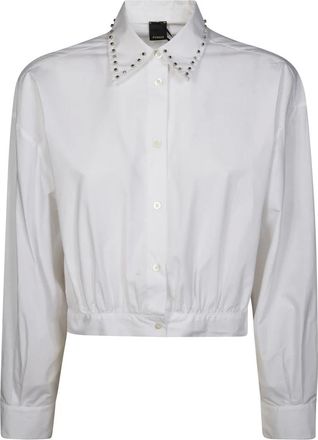 Pinko Pinko, Femme, Blouses et Chemises, Blanc, Taille: 40 FR Charita Camicia Popeline
