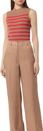 Comma Strickpullunder mit Rippstruktur und Stehkragen