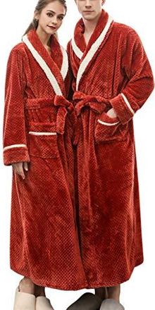 ZYUEER Peignoir Long Polaire Femme Homme Unisexe Couple Pyjama Peignoir De Bain Kimono Robe De Chambre Manche Longue Bathrobe VêTements De Nuit Pour Hotal Sp