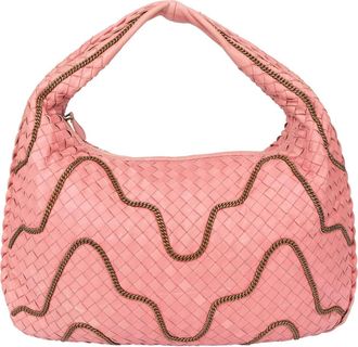Bottega Veneta Crossbody Bags - Bottega Veneta Limited Chain Pink Intrecciato Leat - Gr. unisize - in Gold - f&uuml;r Damen