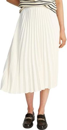Tommy Hilfiger Jupe Femme Fluid Pleated Pull on Midi Plissée, Ivoire (Ivory Petal), 40