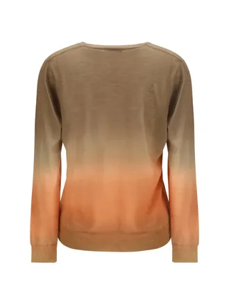 Mirror in the Sky Womens Gradient Effect Surya Henley Cardigan Browns Kashmir-Capra Hircus Kashmir/capra Sweater