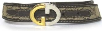 Gucci unisex, Pre-owned, Beige, Taille: ONE Size Ceinture en toile Pre-owned