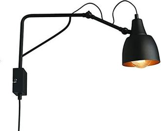 Homemania Wandleuchte, Metall, Schwarz