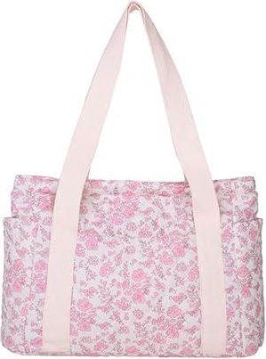Generic Grand sac fourre-tout matelass&eacute;, sac &agrave; main gonfl&eacute;, sac &agrave; bandouli&egrave;re pour femmes, travail (rose)