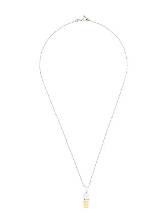 True Rocks collier à petit pendentif pillule - Métallisé