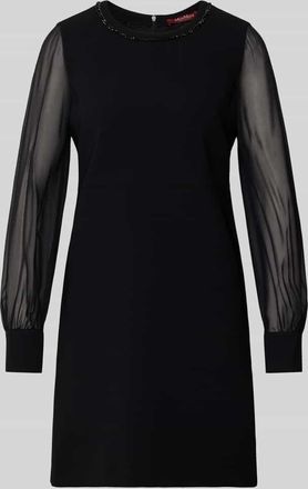 Max Mara Knielanges Cocktailkleid mit semitransparentem Arm