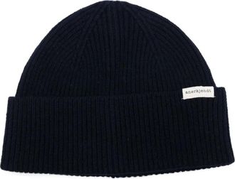 Anerkjendt bonnet en laine à design côtelé - Bleu