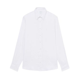 Brooks Brothers Leinen Slim Button-Down Hemd - - Shirts - Herren - Wei&szlig; - S