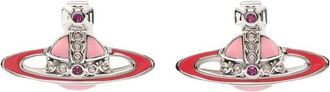 Vivienne Westwood Small Neo Bas Relief Orb Earrings - - Accessories - Damen - Rosa - ONE SIZE