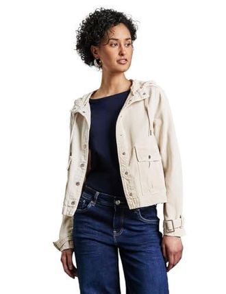 Street One A212501 Veste l&eacute;g&egrave;re en Jean, Beige Clair d&eacute;lav&eacute;, 44 Femmes