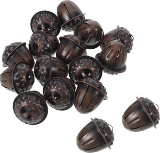 Cabilock Anneome 25 St&uuml;ck Teiliges Vintage Metall Glocken Kleine Rote Acorn Jingle Bells zum Basteln Rustikale Weihnachtsdeko und DIY Anh&auml;nger f&uuml;r Baum Garten 