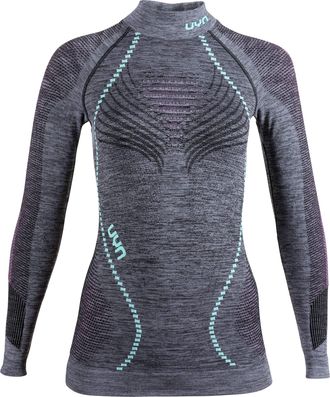 UYN Damen Damen Unterhemd Ambityon Uw Unterhemd, Black Melange/Pink/Aqua, XS, U100055
