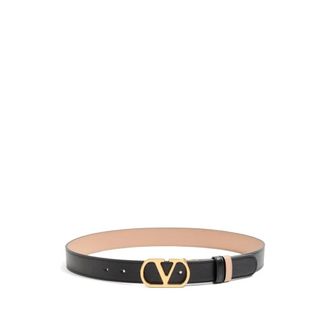 Valentino Garavani G&uuml;rtel mit Schnalle Nero/Rose Sand - - Accessories - Damen - Schwarzk - 75 CM