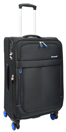 House Of Leather House Of Leather Quito Koffer mit 8 R&auml;dern, erweiterbar, Schwarz / Gr&uuml;n / Rosa, Schwarz, M, Gep&auml;ck