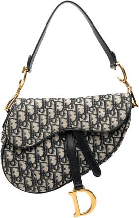 Dior Hobo Bags - Oblique Canvas Saddle Bag - Gr. unisize - in Blau - f&uuml;r Damen