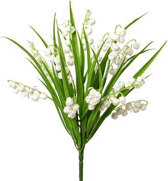 Creativ Home Kunstblume MAIGLÖCKCHEN Busch ca 30cm. Künstliche Frühlingsblumen Schneeglöckchen Weiss