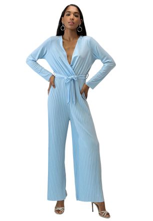 Elara Damen Long-Sleeve Jumpsuit 1224 Lightblue