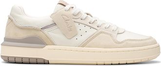 Clarks Unisex Courtlite2 Lo Shoes, Off White Suede, 40 EU