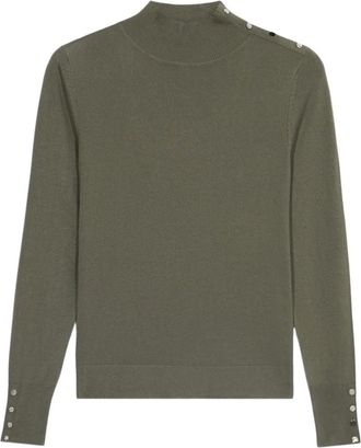 Oltre Figurbetonter Rollkragenpullover aus Viskosemischung - - Knitwear - Damen - Gr&uuml;n - 2XL