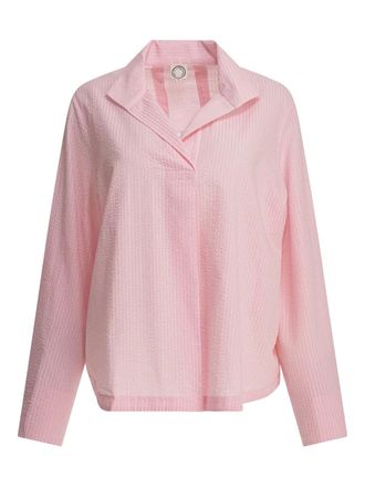 Ines De La Fressange Strukturierte Bluse mit Streifen - Rosa