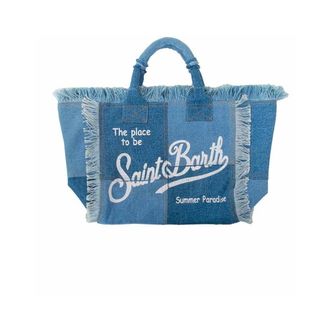 MC2 Saint Barth Femme, Sacs, Bleu, Taille: ONE Size Sac Vanity Denim &Eacute;t&eacute; Paradis