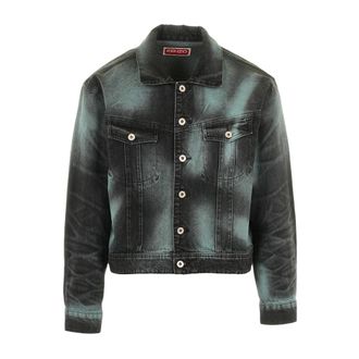 Kenzo Boke Heart Oversize Trucker Jacket - - Jackets - Herren - Blau - XL