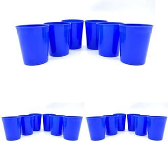 Kimmel 6 St&uuml;ck Becher 180 ml Trinkbecher, Stapelbecher, Kinderbecher Set, farbe blau (Packung mit 3)