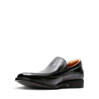 Clarks Herren Tilden Free Slipper, Schwarz (Black Leather), Size 45 EU