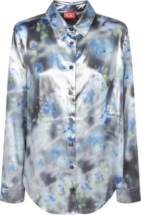 Diesel Femme, Blouses et Chemises, Bleu, Taille: 46 FR Chemises