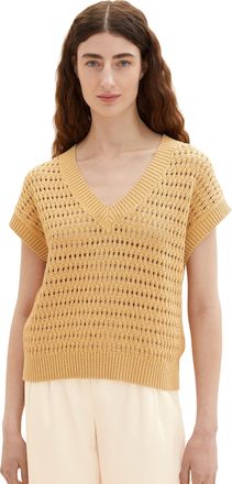 Tom Tailor Damen 1036736 Pullunder, 31648 - Fawn Beige, XL