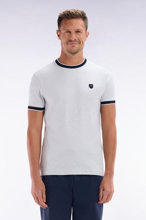 Eden Park T-shirt En Coton Stretch Gris Coupe Ajust&eacute;e