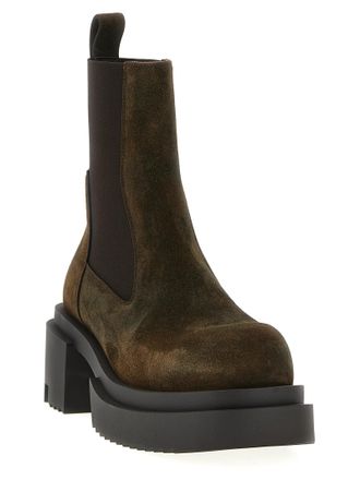 Rick Owens Womens Brown Bovine Leather Chelsea Boots