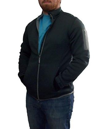 Reebok Mens Full-zip Insulated Athletic Jacket (Medium, Gravel/Light Ash)