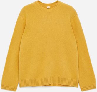Arket Wollpullover Mit Rundhalsausschnitt -Gelb