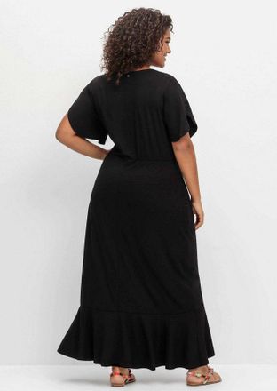 Sheego Strandkleid Jerseykleid Kurzarm